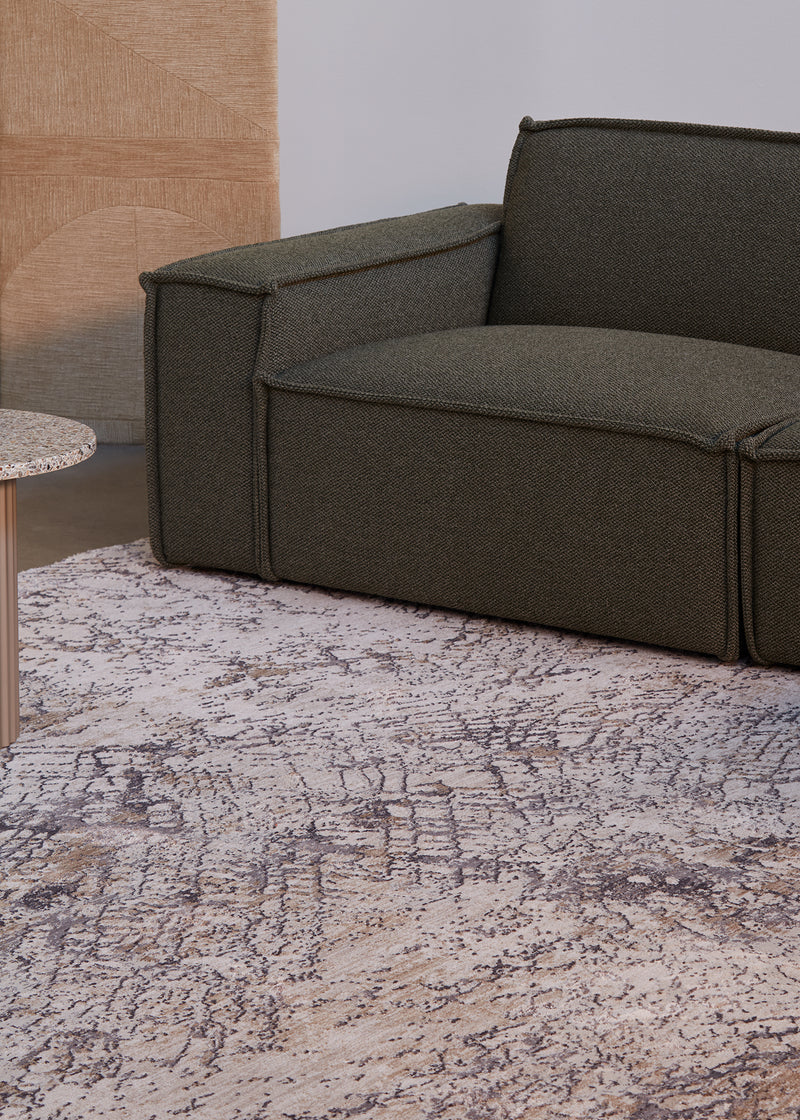 Echo Grey and Gold Rug Abstract Rug – Four Corners Rugs